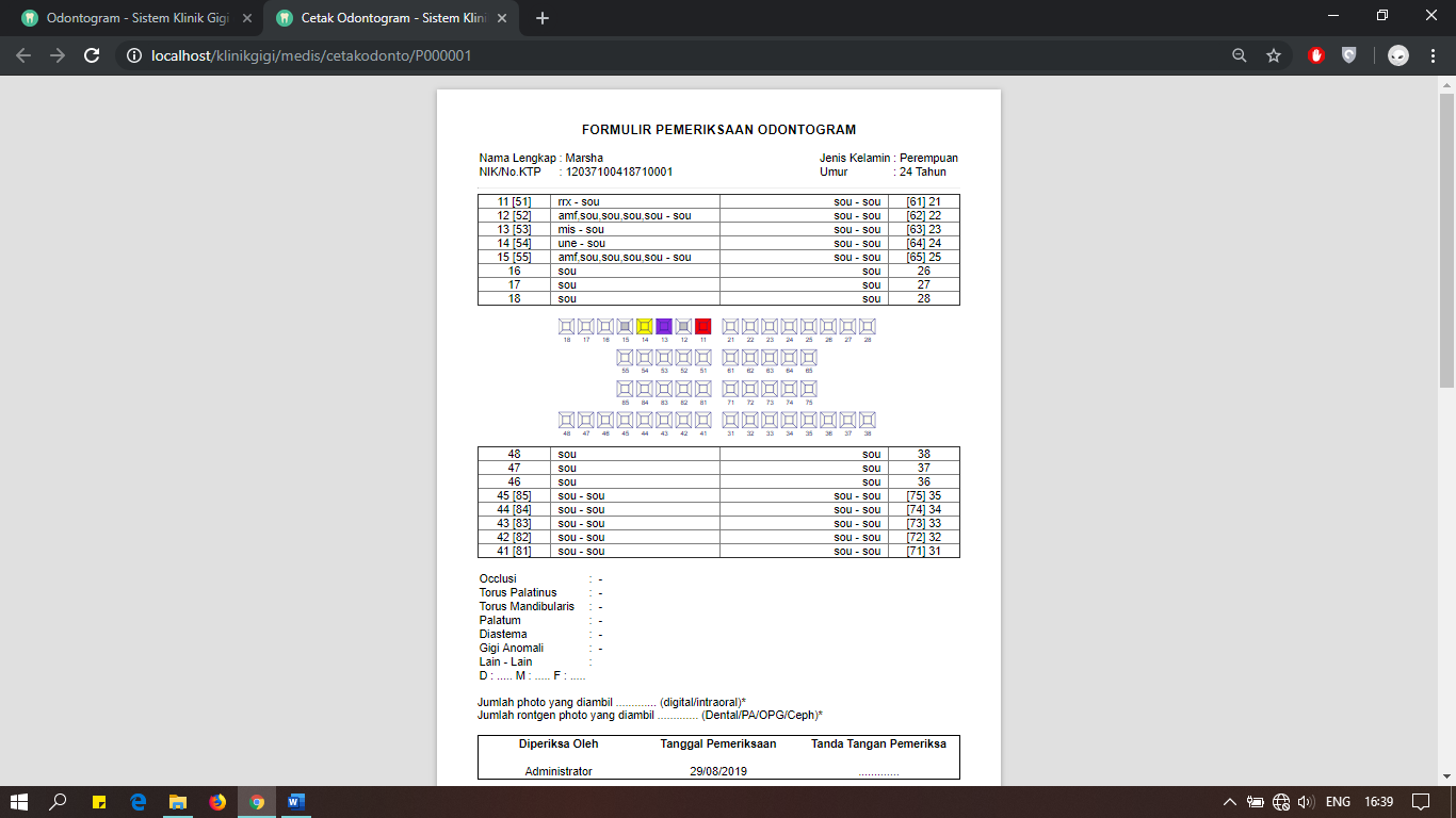 Aplikasi Sistem Klinik Gigi dan Odontogram (PHP & MySQL) – Source Code ...